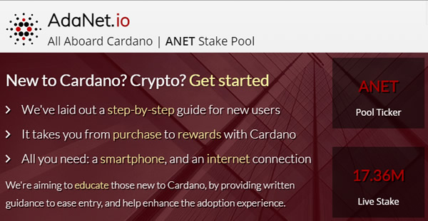 All Aboard Cardano | ANET Stake Pool